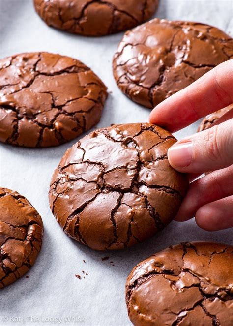 Fudgy Chocolate Brownie Cookies Only 7 Ingredients The Loopy Whisk