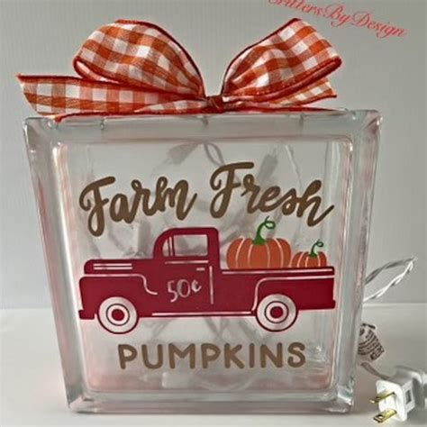 Lighted Glass Block Etsy