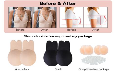 2 Pairs Sticky Bra Backless Strapless Bra Reusable Cupid Pads