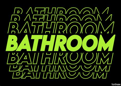 Bathroom Text Effect And Logo Design Word