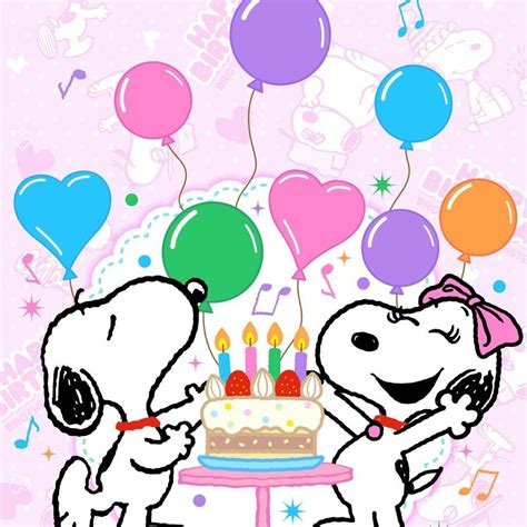 Snoopyたちの誕生日なので 携帯の着せ替え壁紙がお誕生日バージョンになりました 可愛すぎる～～～🎶🎶 Happybirthday🎉🎉🎉🎉