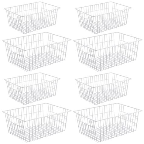 2 Pack Wire Storage Baskets Farmhouse Metal Wire Basket Freezer