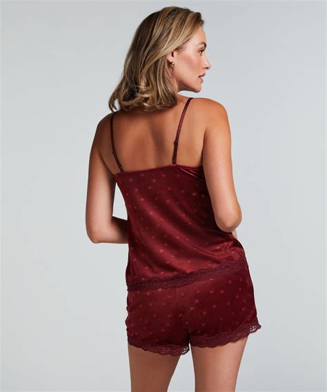 Velours Lace Cami Top Pajama Tops Hunkemöller