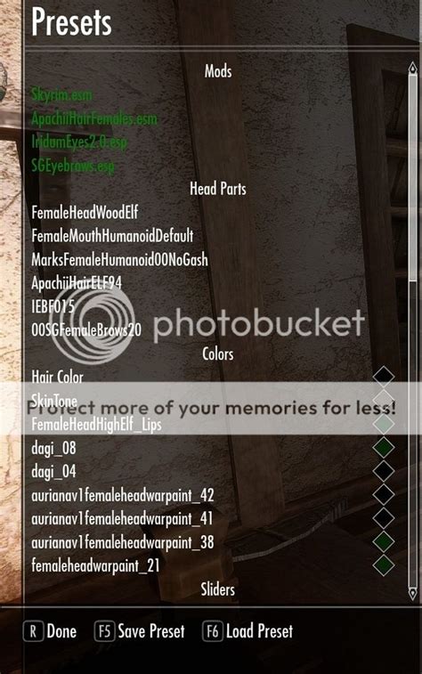 Share Your Racemenu Preset Slot File Page 24 Skyrim General