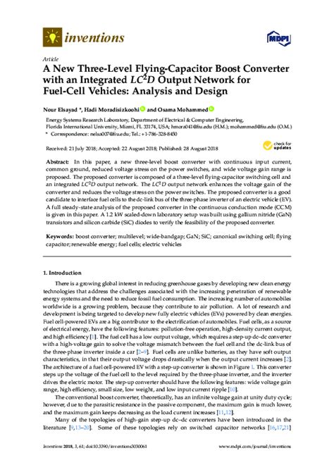 pdf a new three level flying capacitor boost converter with an integrated lc2d output network