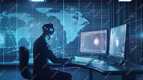 Premium Photo Generative Ai Software Development Analysis On A Future Interface And Robot