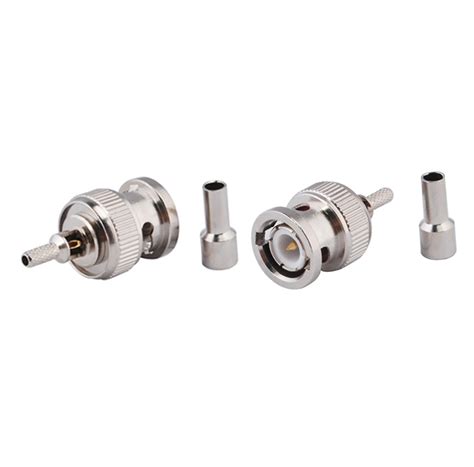Bnc Male Plug Coaxial Termination Connector For Rg174 Rg316