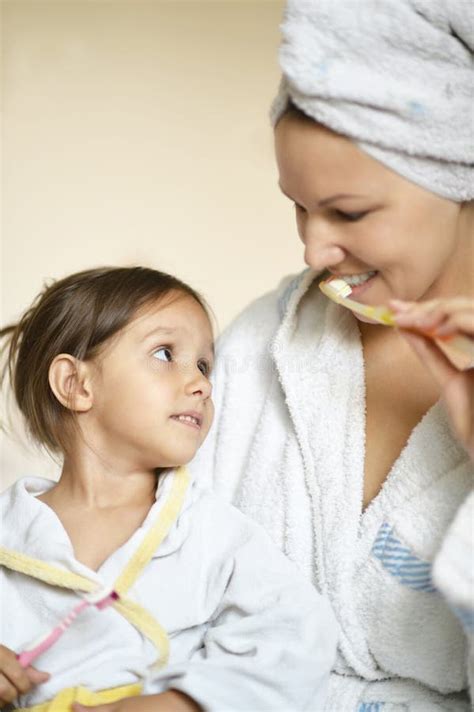 Mom And Her Little Daughter Stock Image Image Of Caucasian Female
