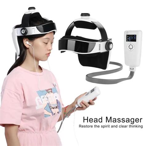 Electric Head Massager Pressure Vibration Helmet Acupuncture Brain