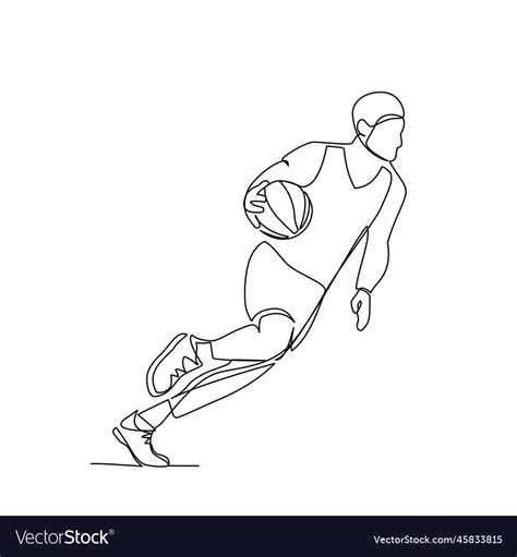 Basketball Plyer Royalty Free Vector Image Vectorstock