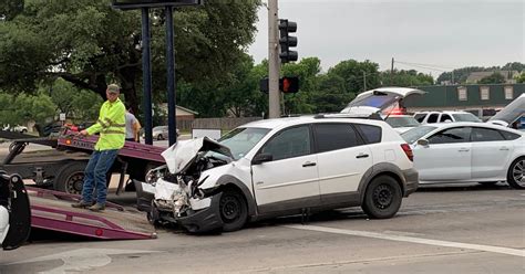 Watch Two Car Crash Shuts Down Five Way Intersection