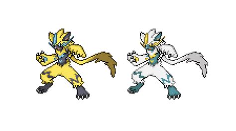 Zeraora Normal And Shiny Sprites By Mrcucumber7511 On Deviantart
