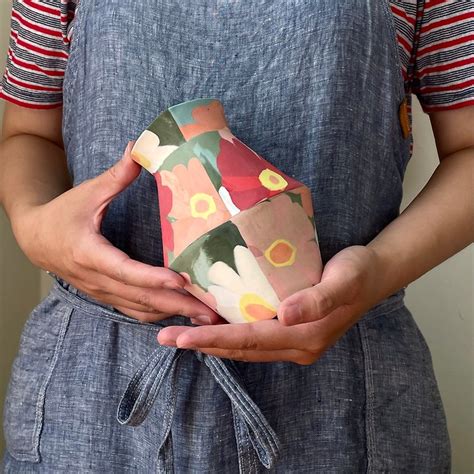 百日草甕型花器 設計館 Renee s Ceramics 花瓶 花器 Pinkoi