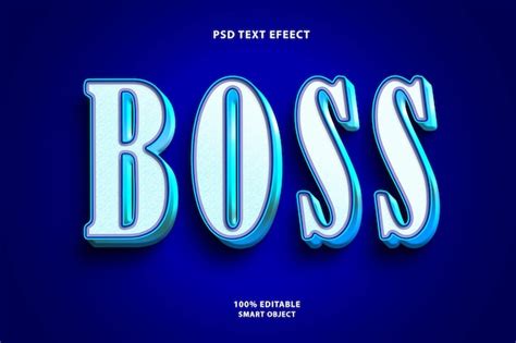 Premium Psd Free Psd Boss Text Style Effect