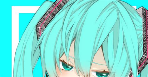 初音ミク 初音ミク フリー線画 ありのイラスト Pixiv