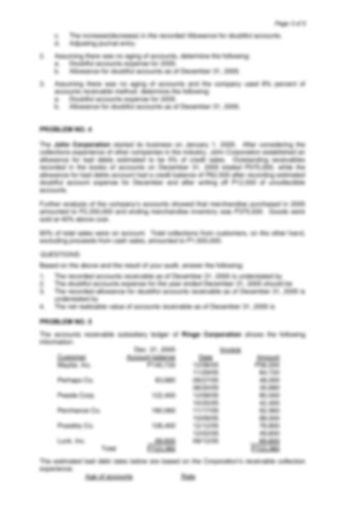 Solution Audit Of Receivables Examples Studypool