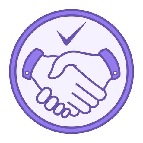 Premium Vector Colored Handshake Icon