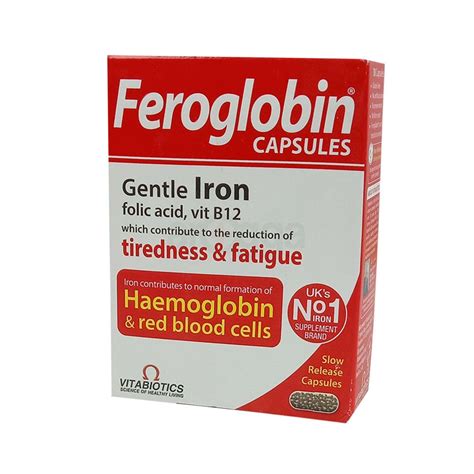 Feroglobin Capsules Gentle Iron Folic Acid Vit B12 For Reducing