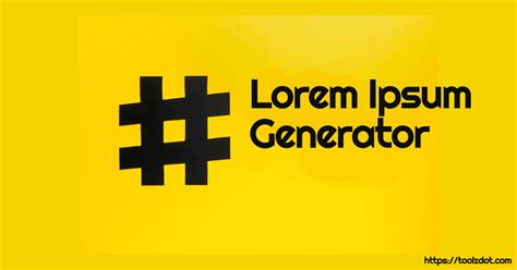 Lorem Ipsum Generator Toolzdot