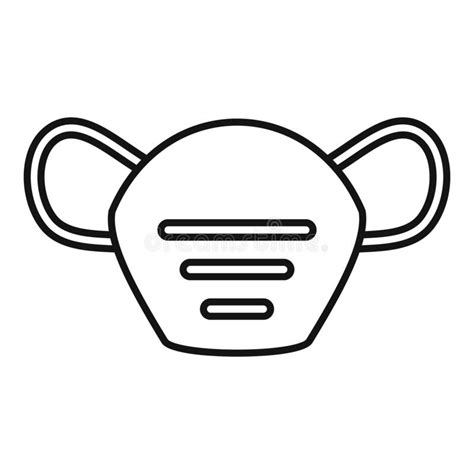 医用蒙版图标轮廓线 向量例证 插画 包括有 流感 例证 线路 屏蔽 患者 卫生学 尘土 健康 212300164