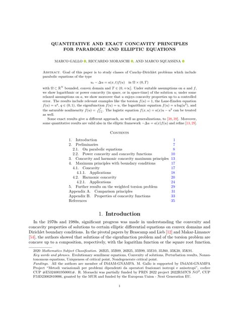 Pdf Quantitative And Exact Concavity Principles For Parabolic And