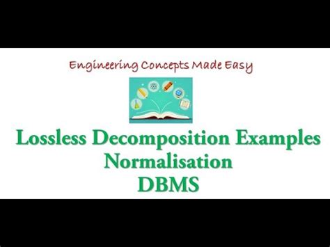 Lossless Decomposition Examples In DBMS Normalisation DBMS YouTube