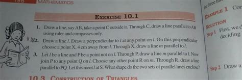 EXERCISE Draw A Line Say AB Take A Point C Outside It Through
