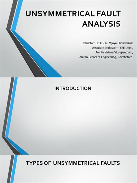 Class Iii Introduction Unsymmetrical Fault Analysis Pdf