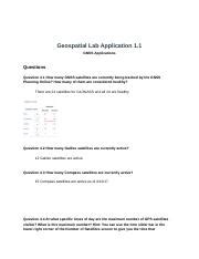 Geospatial Lab Application Geospatial Lab Application Gnss Applications Questions