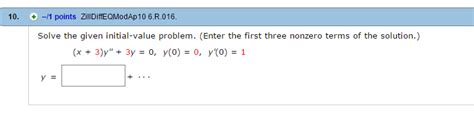 Solved Solve The Given Initial Value Problem Enter The