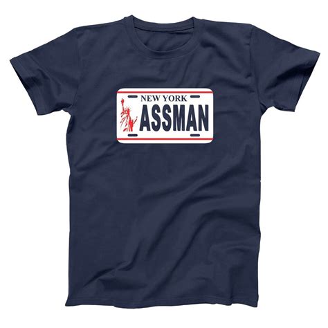 The Assman Nyc Plate 90s Funny Cosmo Kramer Humor Tee Xs 6x Soft Adult