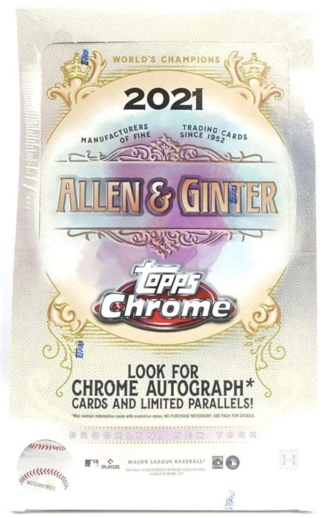 2021 Topps Allen And Ginter Chrome Baseball Card Checklist