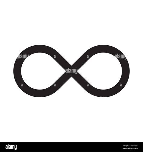 Infinity Symbol Icon Bold Black Outline Simple Geometric Design Loop