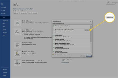 Removing Personal Information From Word Documents