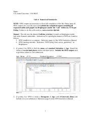 Lab 4 Numerical Summaries Final 2 Docx Name T A Name Class Time 3