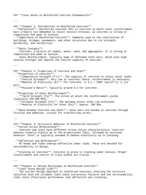 Reinforced Concrete Fundamentals Pdf Strength Of Materials