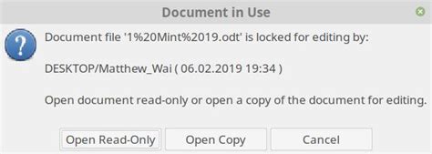 Linux Mint How Can I Unlock A File Locked For Editing By DESKTOP Username Unix Linux