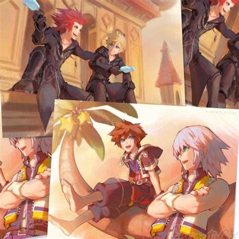 Kingdom Hearts 85x11 Art Print Poster Sora Riku Axel Roxas