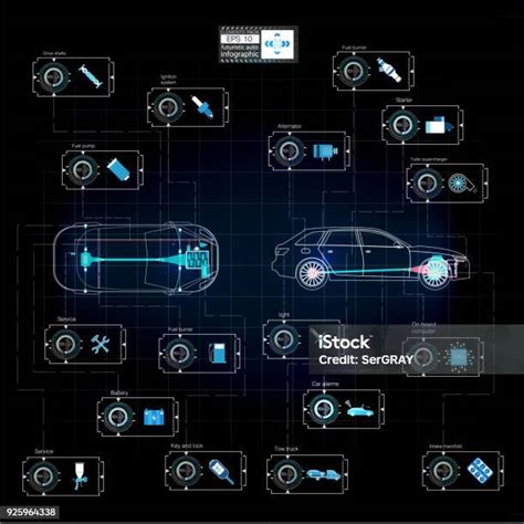 미래의 사용자 인터페이스입니다 Hud Ui입니다 추상 가상 그래픽 터치 사용자 인터페이스입니다 디자인에 대한 스톡 벡터 아트 및 기타 이미지 Istock