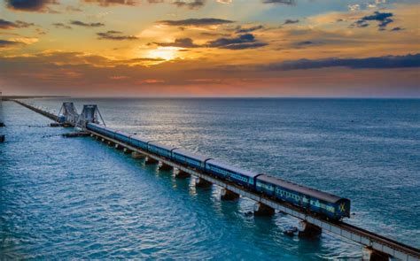 A Scenic Ride Over The Century Old Pamban Bridge In India
