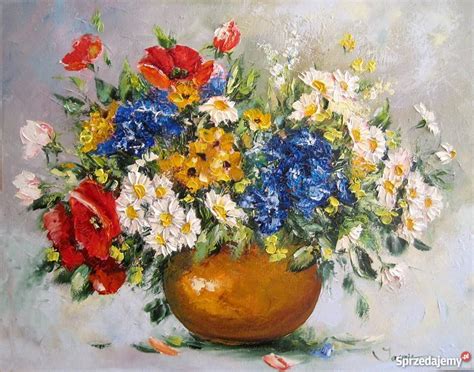 Polne Kwiaty 6 Obraz Olejny 40x50 Gdańsk Sprzedajemypl