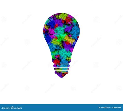 Abstract Color Light Bulb Creative Idea Lamp Stock Image Image Of Element Shape 56444027