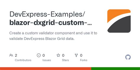 GitHub DevExpress Examples Blazor Dxgrid Custom Validation Create A