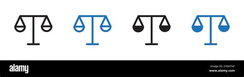 scales icon linear vector graphics sign or symbol set for web app ui