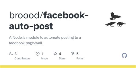 Github Brooodfacebook Auto Post A Nodejs Module To Automate