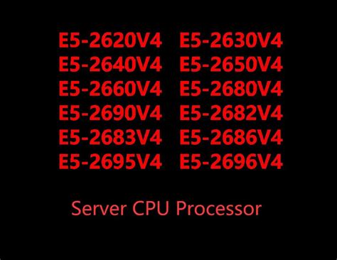 E5 2620V4 2630V4 2640V4 2650V4 2660V4 2680V4 2690V4 2682V4 2683V4