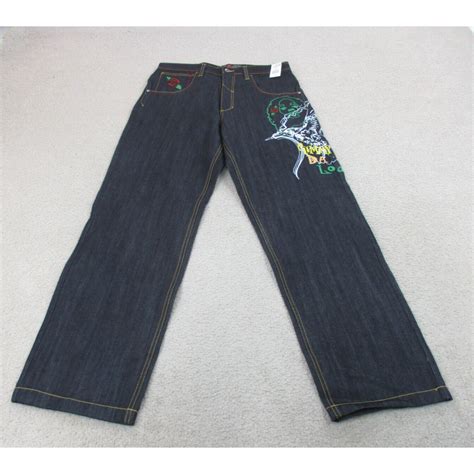 Vintage Vintage Lot 29 Jeans Mens 36 Blue Green Denim Loot Baggy Hip