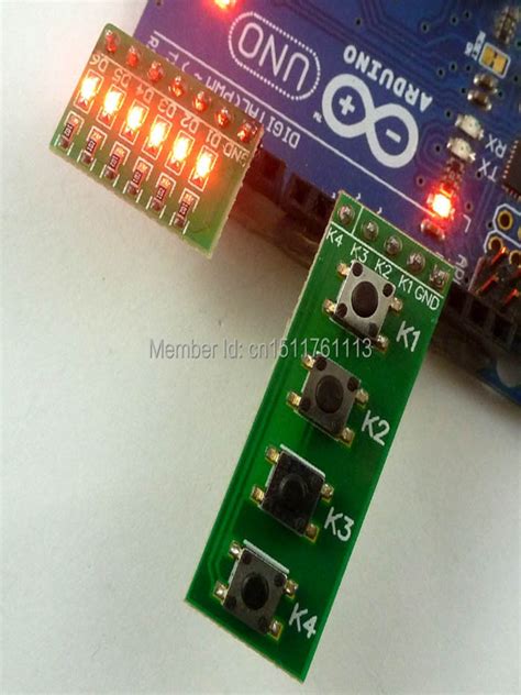 TB371 TB258 Key Button Board LED Module Kit For Arduino DIY MEGA2560