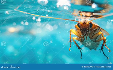 Hilarious Underwater Scene Cockroach In Pool Plays Deep Dive Action Ai