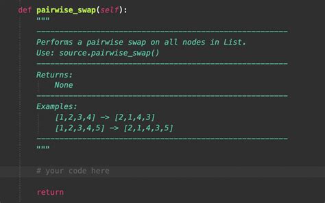 Solved Ef Pairwiseswapself Inii Performs A Pairwise Swap